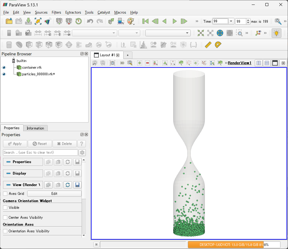 FortranからParaViewを利用して可視化を行う例